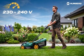 Elektrická sekačka HM-612, 1400W, 34cm, zelená | Humberg