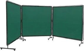 Svařovací zástěna s rámem, 1,83 × 1,83 m 3 panelové zástěny pro svařování