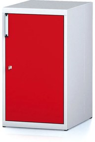 Alfa 3 Dílenská skříňka na nářadí MECHANIC, s dvířky, 2 police, 480 x 600 x 840 mm,  červené dveře