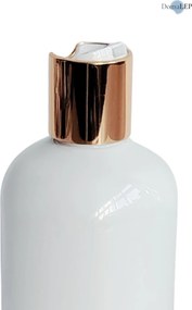 Dávkovač na mýdlo 300 ml bílý s bílo-zlatým DISC TOP BELA
