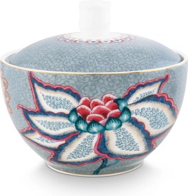 Pip Studio Flower Festival cukřenka 300ml, modrá (Cukřenka Flower Festival)