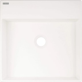 Deante Correo, granitové umyvadlo na desku 400x400x100 mm, bílá, DEA-CQR_AU4S