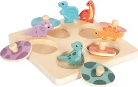 small foot Dřevěné paměťové puzzle Dino