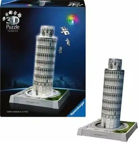 Ravensburger 3D Puzzle Iconics: Šikmá věž v Pise (Noční edice) / 216 d