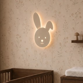 Dětské nástěnné svítidlo béžové vč. LED 3-stupňové stmívatelné - Benny the Bunny