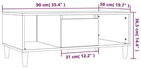 Konferenční stolek betonově šedý 90x50x36,5 cm kompozitní dřevo - Default Title