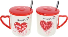 Sada hrnků s víčkem  Beautiful Love I 350ml