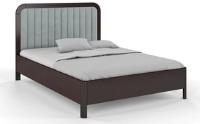 Zvýšená postel s čalouněným čelem - Modena - borovice,   , Borovice přírodní, 200x200 cm