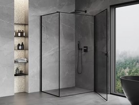 Mexen Mist-B sprchový kout pravý 70 x 100 cm, černý rám, černý - 8A2T-070-100-70-70-P