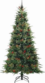 Umělý Skládací Vánoční Strom s stojanem Zelená 240 cm PE a PVC 3397446
