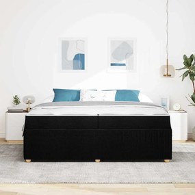Rám postele Černá 200 x 200 cm textil 3398433
