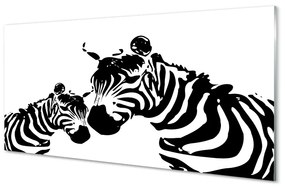 akrylový obraz malované zebra 125x50 cm