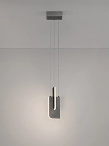 Světle šedé kovové LED stmívatelné závěsné svítidlo Totem – Nova Luce