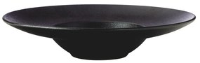 Černý hluboký keramický talíř ø 28 cm Caviar – Maxwell &amp; Williams