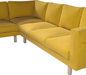 Potah na pohovku IKEA Norsborg rohová 5-místná barva žlutá látka sametová
