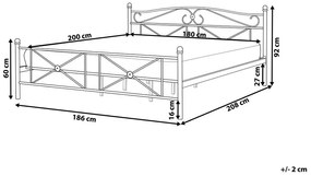 Manželská postel 180 cm RANDEZ (s roštem) (bílá). 1007482