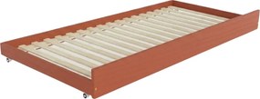 Benlemi Dřevěná výsuvná přistýlka SLEEP pod postel na kolečkách Zvolte barvu: Transparentní vosková lazura matná, Zvolte rozměr: 80x190 cm (pod postel 80x200 cm), Zvolte typ: Pro postel FENCE