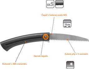 Wellhox Skladacia píla s čepeľou 155mm