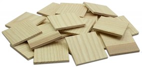 JASAN 50, jednotlivé kusy 50 x 50 mm (0,0025 m²) - dřevěná mozaika 3D 4 mm Broušený - olejovaný