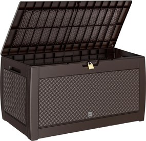 Casaria Úložný box Matuba 310 l na kolečkách – hnědý