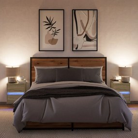 Nástěnné noční stolky s LED osvětlením 2 ks dub sonoma 3307966