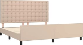 Rám postele s čelem cappuccino 180x200 cm umělá kůže 3125590