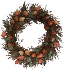 Podzimní dekorativní věnec s mochyní Fleuria - Ø 46*8 cm