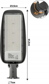 ECOLIGHT LED pouliční lampa 200W 26000lm IP65 studená bílá 6500K - Eco Light