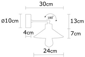 Nástěnné svítidlo MANAVGAT 1xE27/40W/230V hnědá/černá