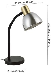 Eglo 901062 - Stolní lampa MACERE 1xE14/25W/230V zlatá/černá