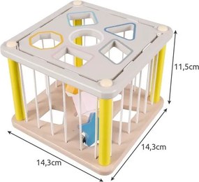 Montessori dřevěná vkládací kostka Kruzzel 22885
