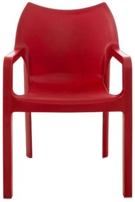 SET 2 stohovacích židlí Elisabeth červená
