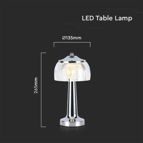 LED Stmívatelná stolní lampa LED/1W/5V 3000-6000K 1800 mAh chrom