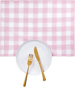 MEDLEY Prostírání látkové kostka 47 x 35 cm - sv. růžová