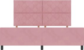 Postel s boxspringem s čelo Růžová 180 x 200 cm samet 3345028