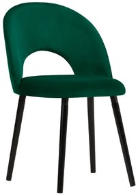 OnaDnes -20% Tmavě zelená sametová jídelní židle MICADONI TANTI
