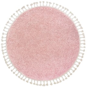 Dywany Łuszczów Kusový koberec Berber 9000 pink kruh - 160x160 (průměr) kruh cm