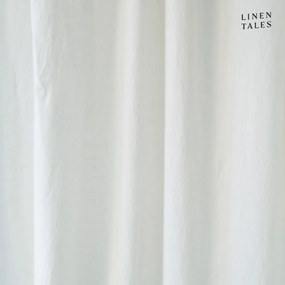 Bílý lněný závěs s poutky Linen Tales Night Time, 250 x 140 cm