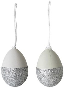 Bloomingville Velikonoční dekorace silver set/2ks