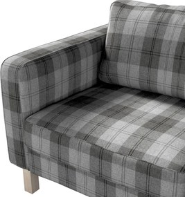 Potah na pohovku IKEA  Karlstad 2-místná, nerozkládací, krátký barva šedá látka pletený vzor, vzorované