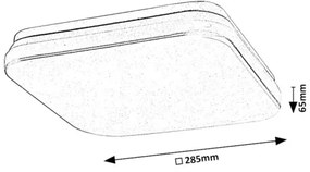 Rabalux 77137 - LED Koup. strop. svítidlo se senzorem LOWAR 18W/230V 3000K IP44