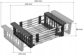 Teleskopický odkapávač 322101A šedý