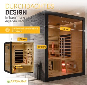 Artsauna Infrasauna Helsinki 150, černá