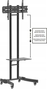 Mobilní držák TV na kolečkách Opticum VECTRON- 30" - 55" , nosnost 40kg