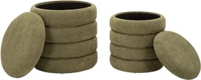 Khaki taburety v sadě 2 ks Nordic Style – Mauro Ferretti