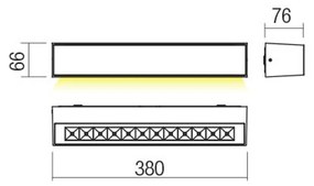 Redo 90250 nástěnné LED svítidlo Aroos pískově bílé, 14W, 3000K, 38cm