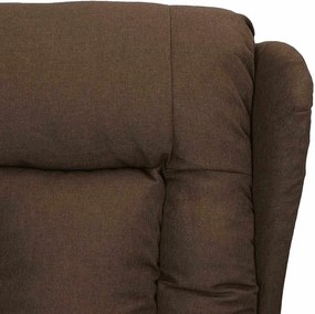 Polohovací křeslo hnědé textil 339052