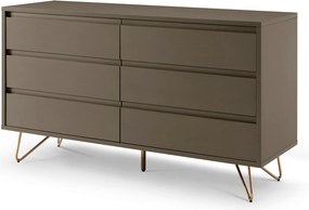 XXXLutz KOMODA, šedá, 120/70/40 cm Livetastic - Šuplíkové komody - 001769003502