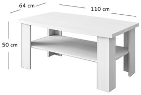 Konferenční stolek ORONTES (krémová + dub ancona). 1053176