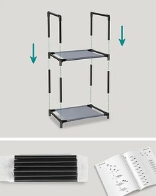 Stojan na boty Halas 173 cm černý/šedý